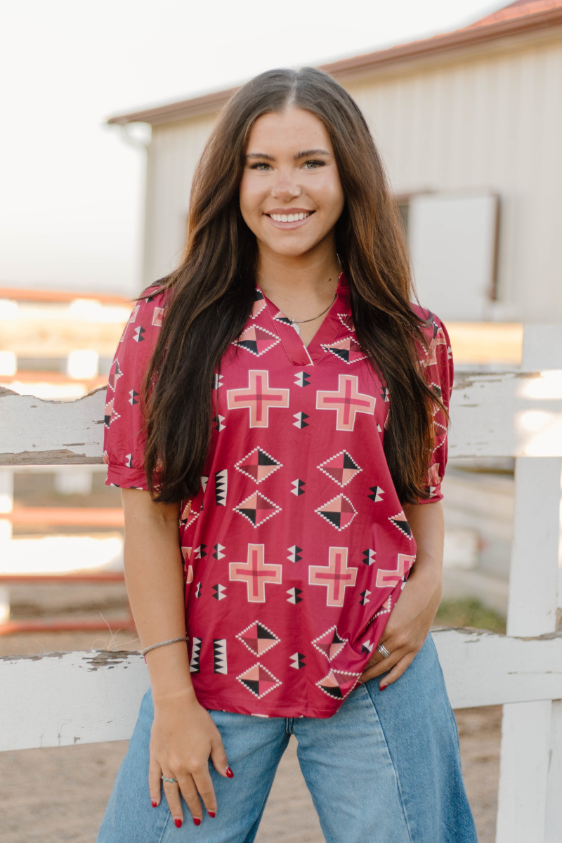 Berry Aztec Top – Sterling Kreek